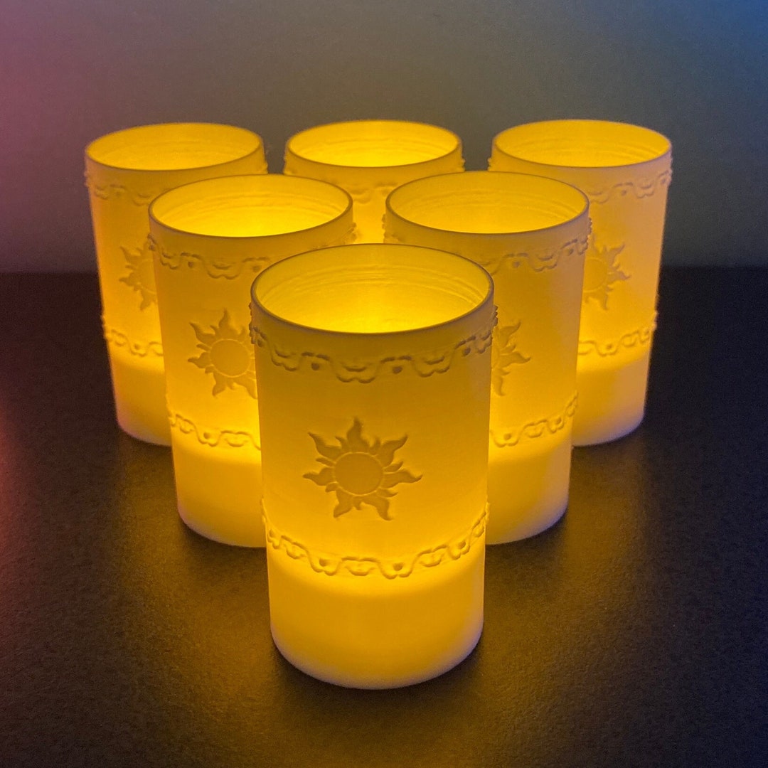 Tangled Lantern Tea Lights - Rapunzel’s Floating Lights - Six (6) Small ...