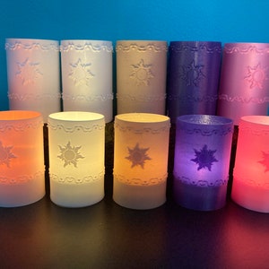 Tangled Lantern Tea Lights Rapunzels Floating Lights Three 3 Purple ...