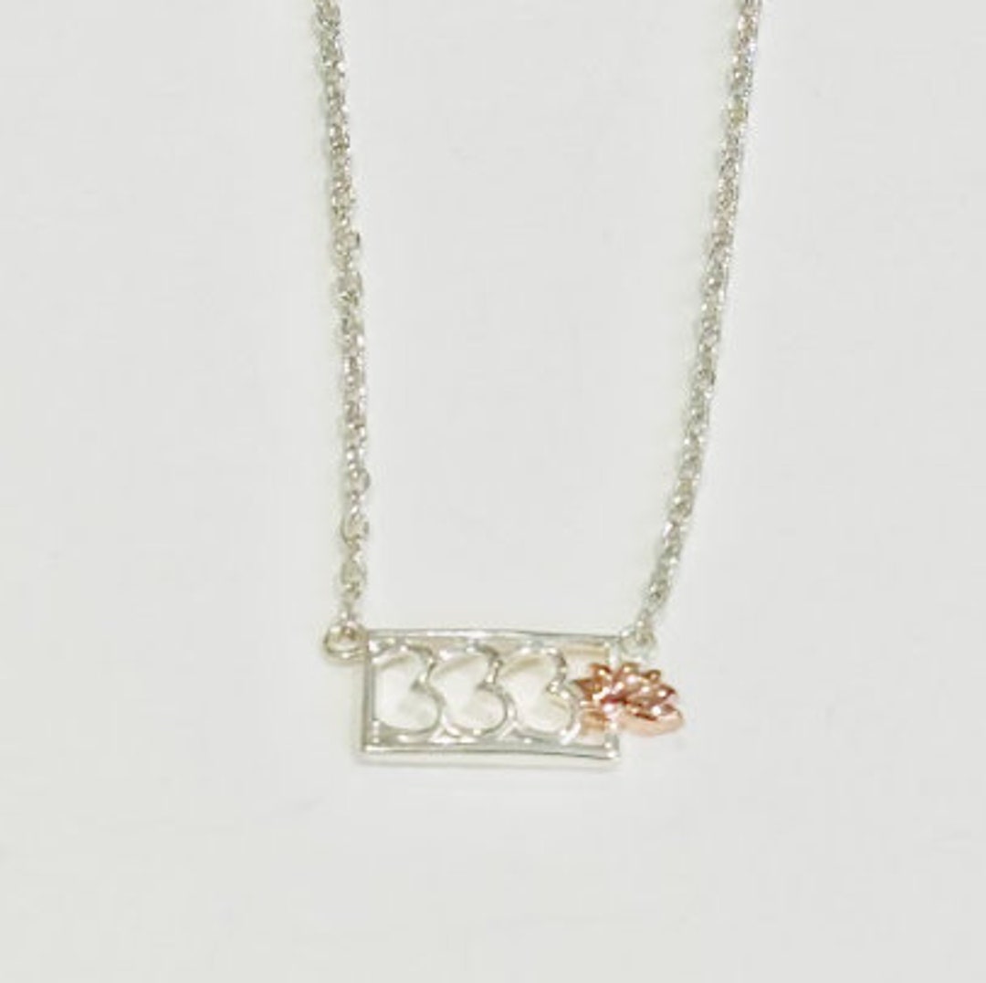 333 Necklace Angel Number Necklace growth 925 Sterling Silver Dainty ...