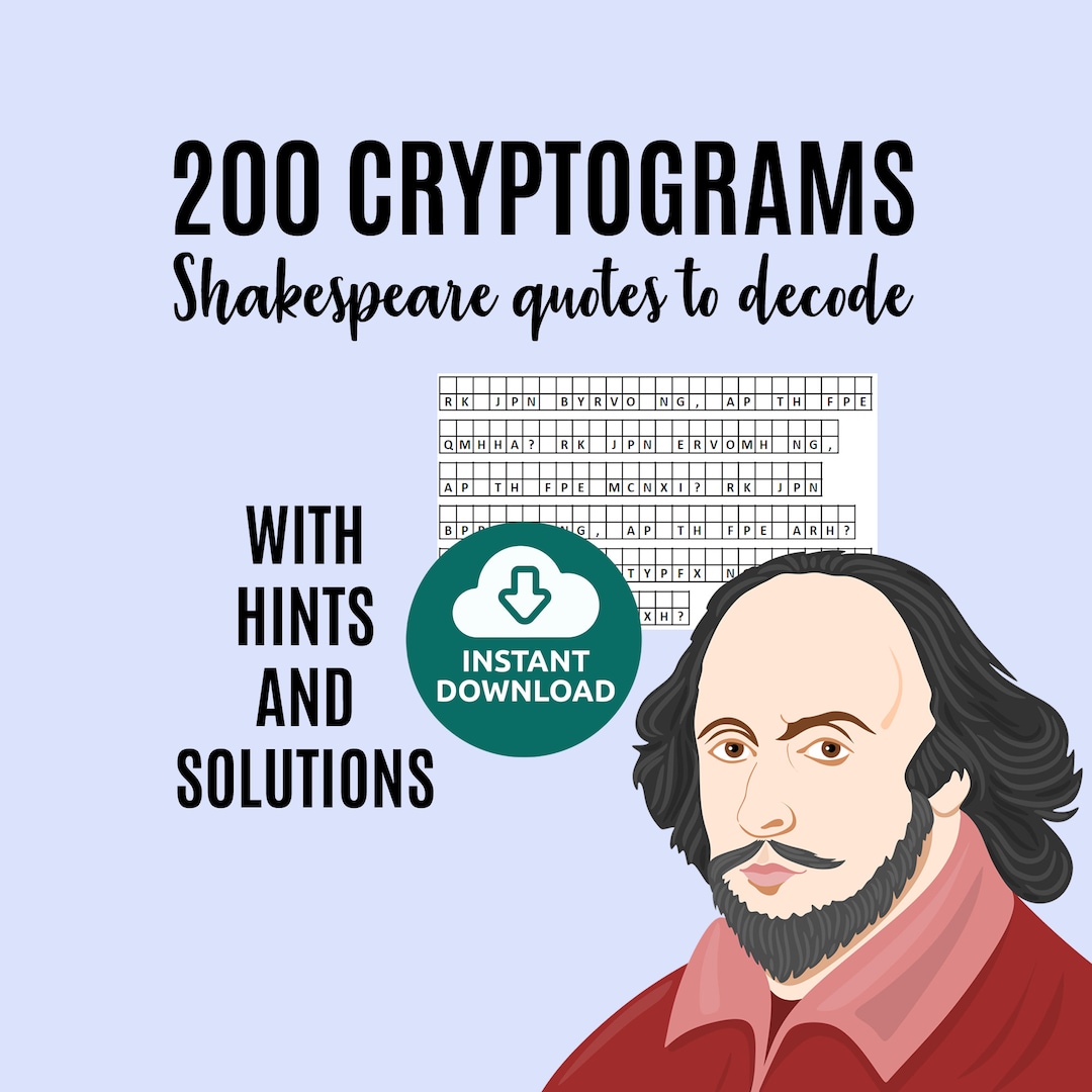 Shakespeare Puzzles, 200 Cryptograms, Famous Classic Quotes for You to ...