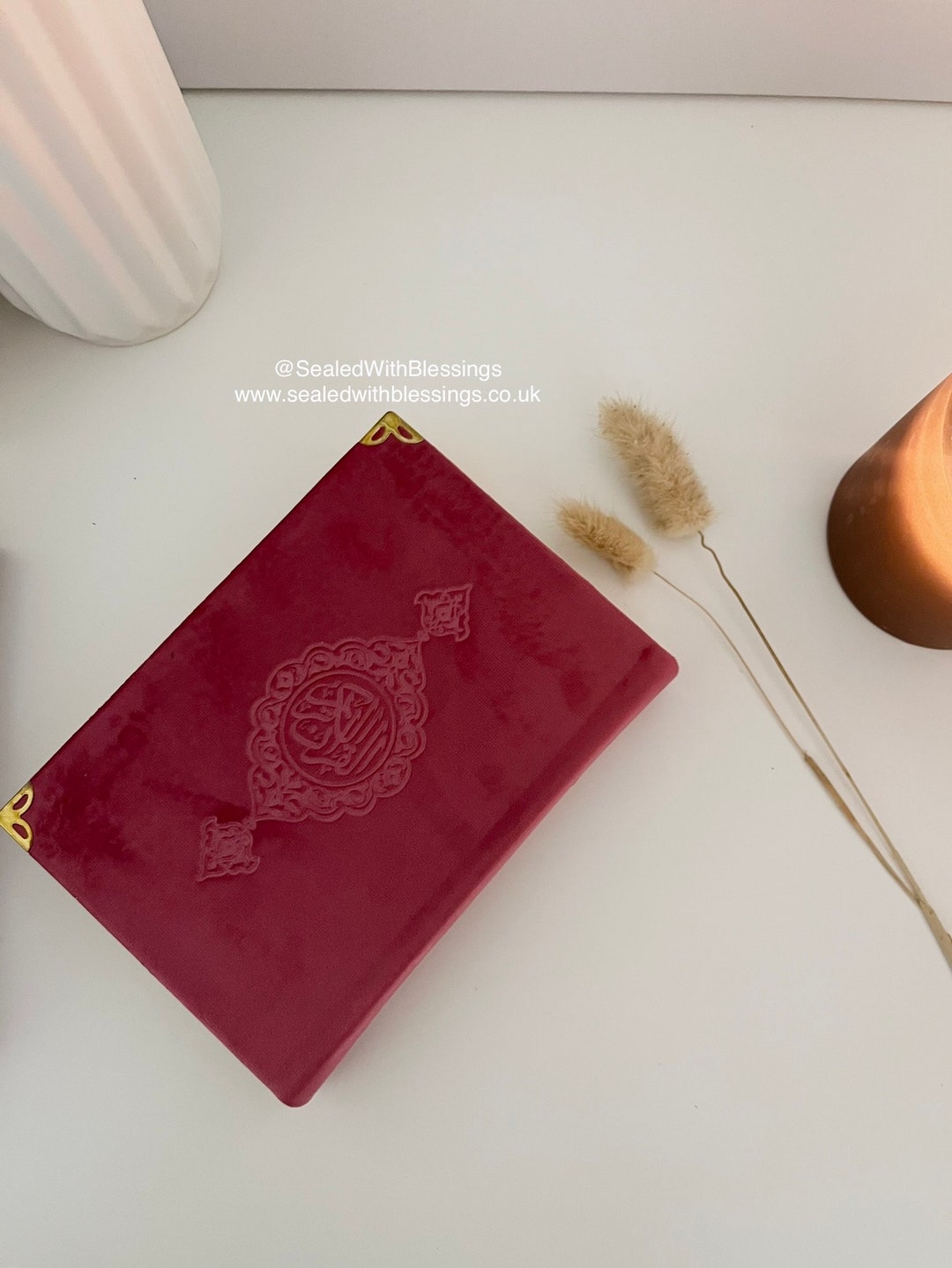 Hot Pink Velvet Quran | Free UK P&P Islamic Gifts @sealedwithblessings ...