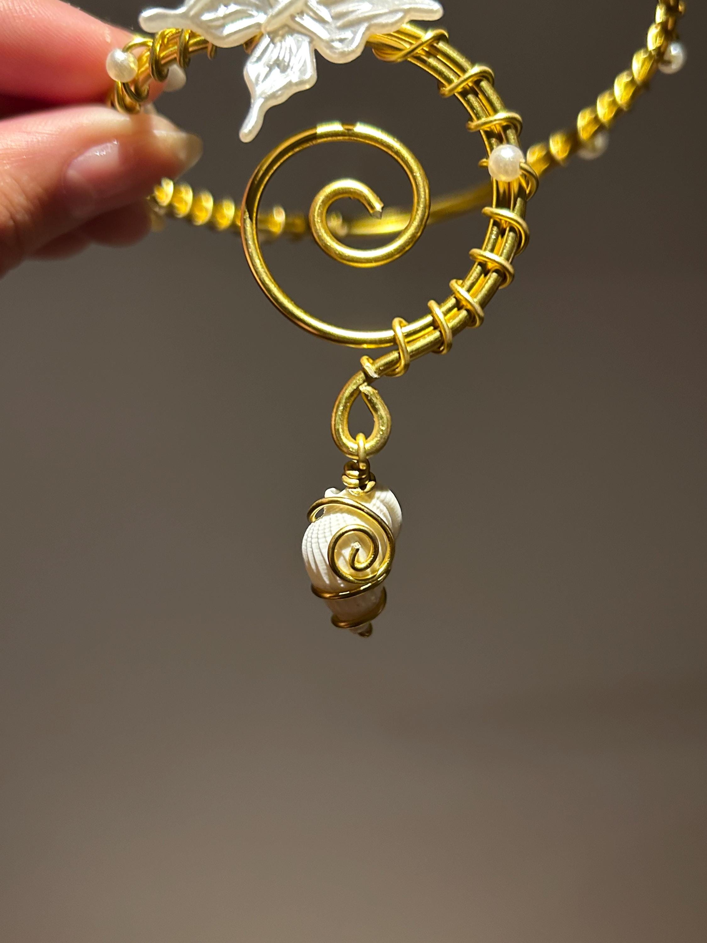 Golden Beaded Arm Cuff, Whimsical Cute Bead Handmade Jewelry - Etsy