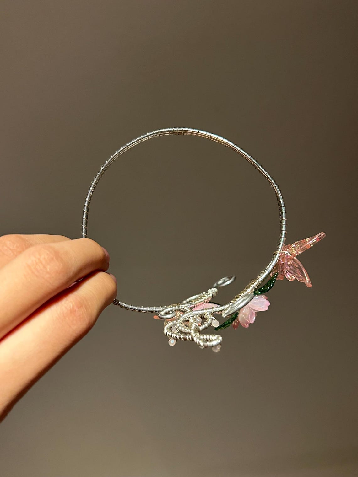 Handmade Musical Note Arm Cuff With Flowers & Beads - Etsy