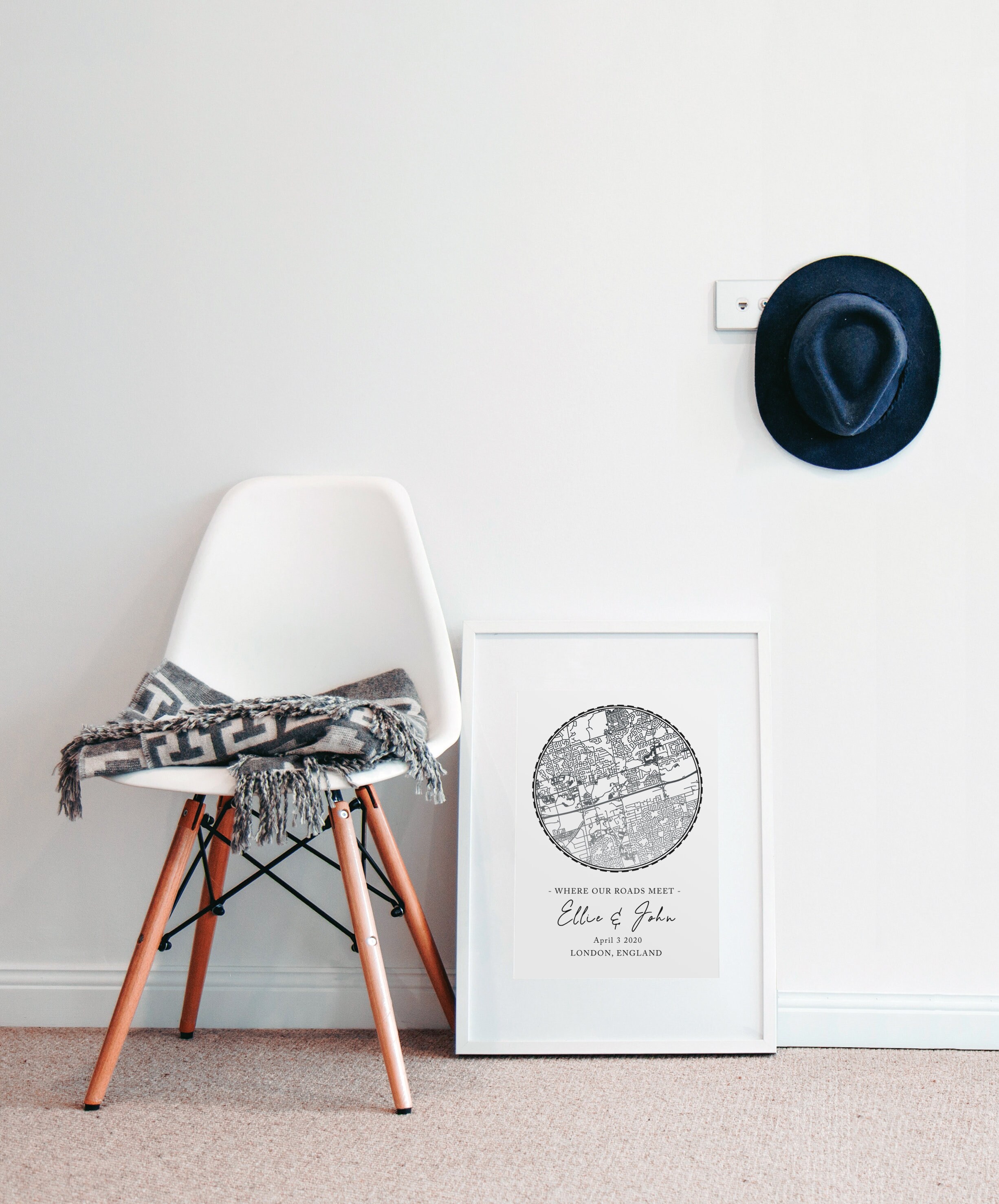 First Home Map Print Custom City Map With FRAME Realtor | Etsy