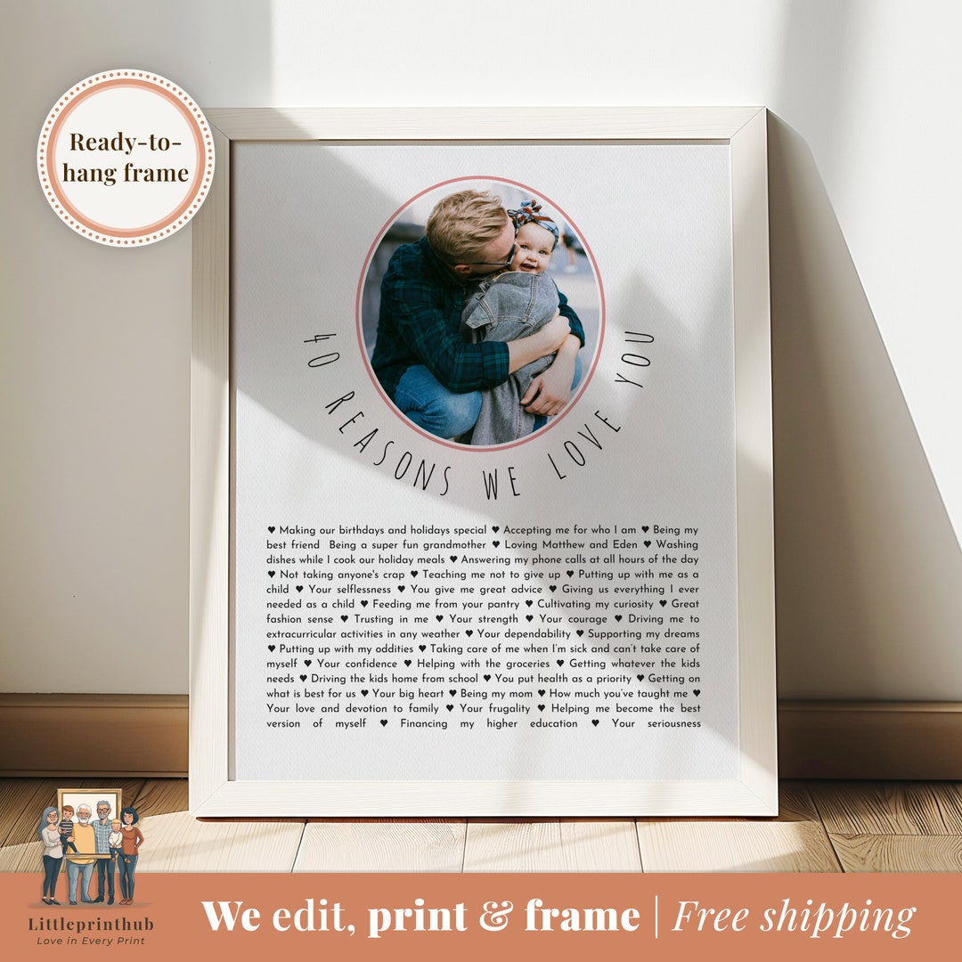 40 Reasons We Love You Custom Photo Collage, Why I Love You Picture ...