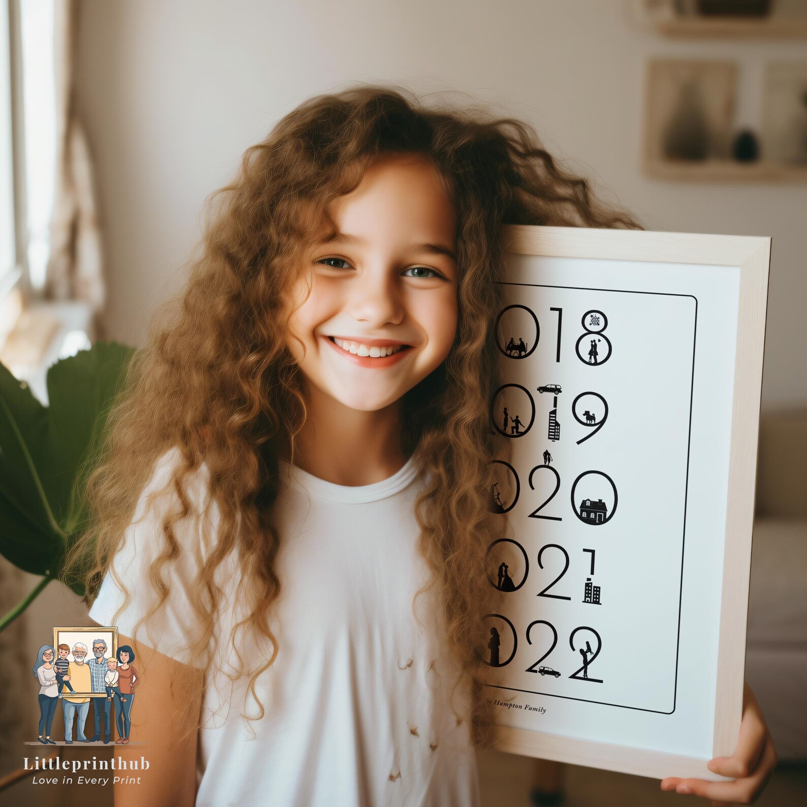Custom Family Timeline Print, Our Story Silhouette Print, First Year ...