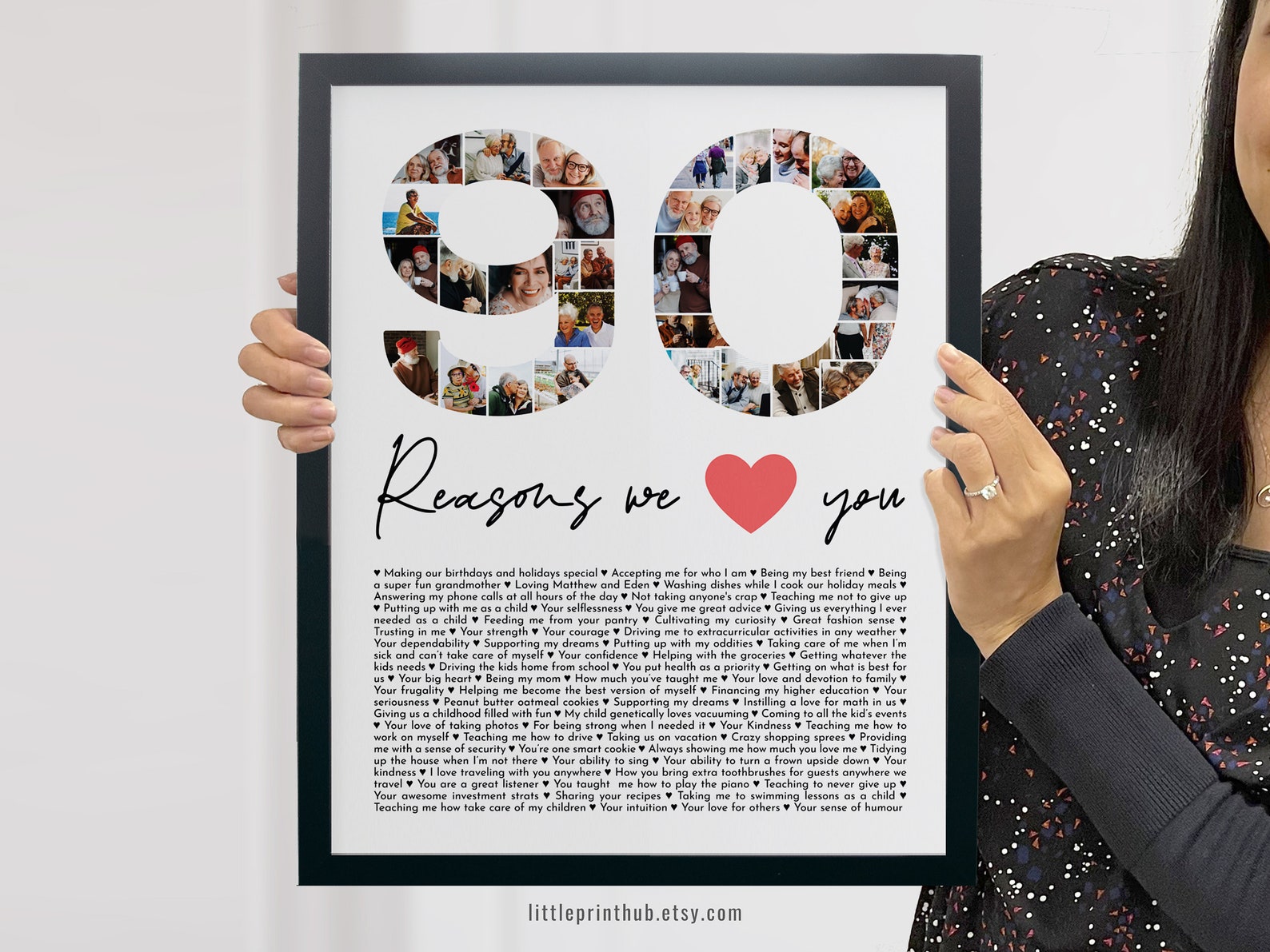 90 Reasons We Love You Custom Photo Collage Why I Love You - Etsy