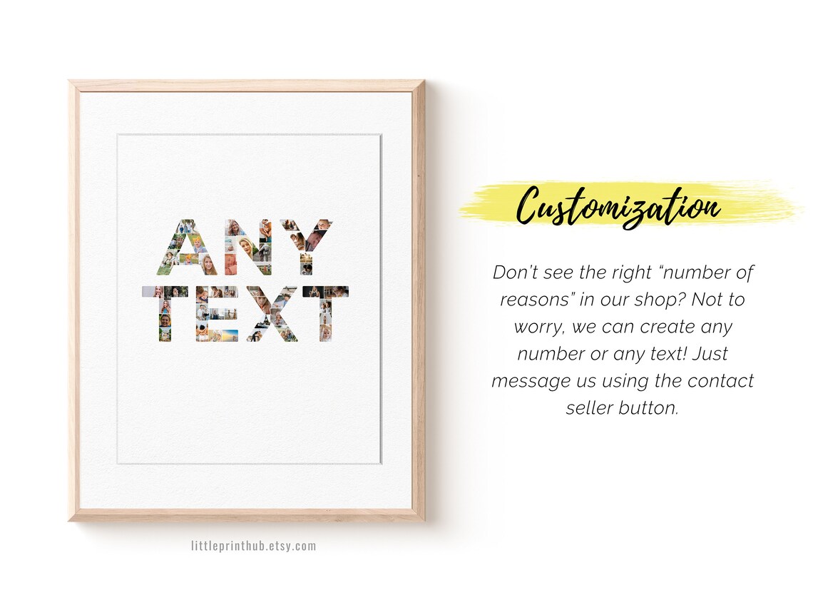 90 Reasons We Love You Custom Photo Collage Why I Love You | Etsy