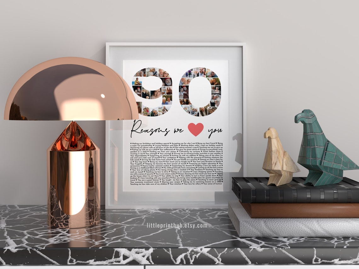 90 Reasons We Love You Custom Photo Collage Why I Love You | Etsy