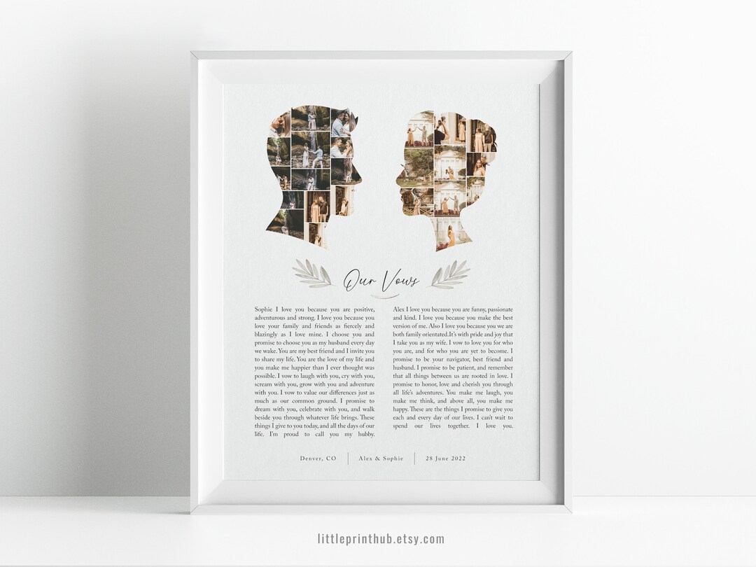 Custom Wedding Vows From Bride to Groom His or Her Wedding - Etsy