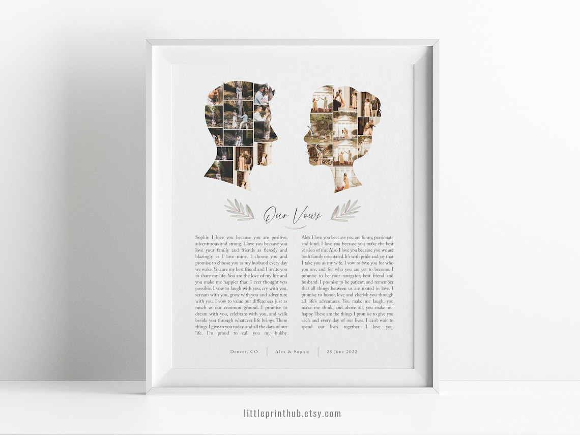 Custom Wedding Vows From Bride to Groom His or Her Wedding | Etsy