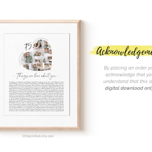 75 Reasons We Love You Custom Photo Collage Why I Love You - Etsy