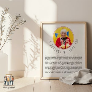 Fully Editable Template 75 Reasons We Love You Custom Photo Collage ...