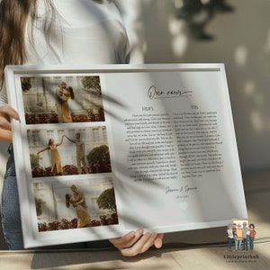 Custom Wedding Vows From Bride to Groom, His or Her Wedding Vows Photo ...
