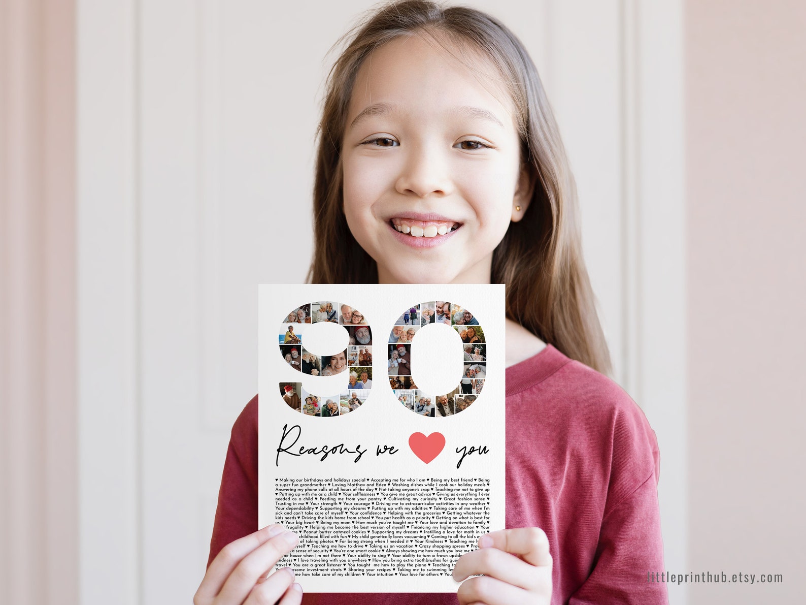 90 Reasons We Love You Custom Photo Collage Why I Love You - Etsy
