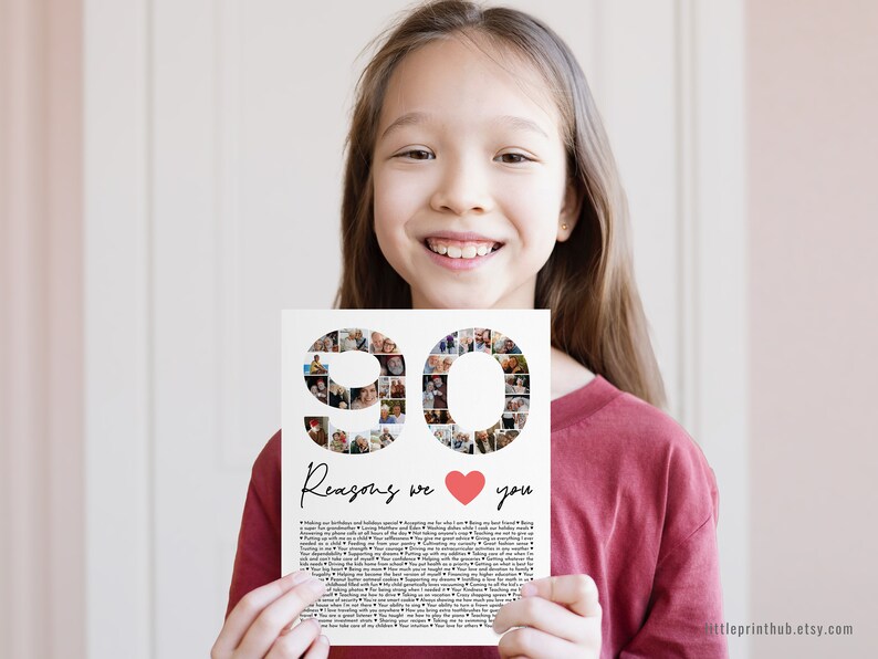 90 Reasons We Love You Custom Photo Collage Why I Love You - Etsy