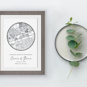 First Home Map Print, Custom City Map With FRAME, Realtor Closing Gift ...