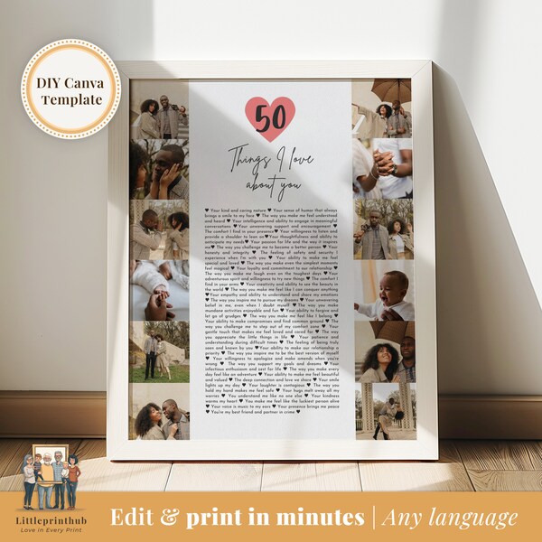 50 Things We Love About You - Etsy