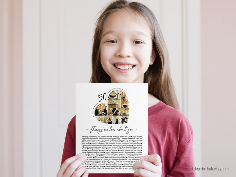 50 Reasons We Love You Custom Photo Collage Why I Love You - Etsy