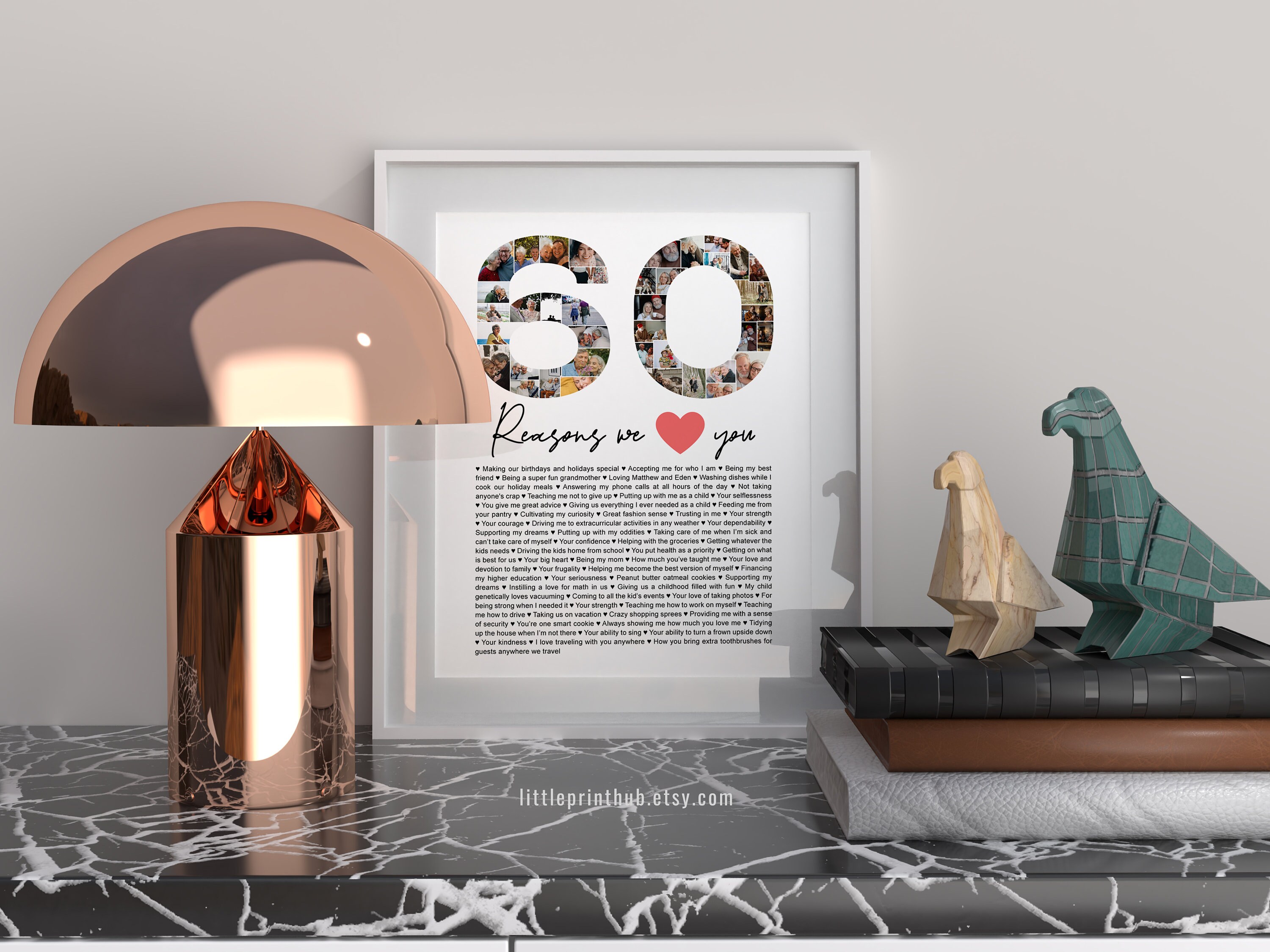 60 Reasons We Love You Custom Photo Collage Why I Love You - Etsy