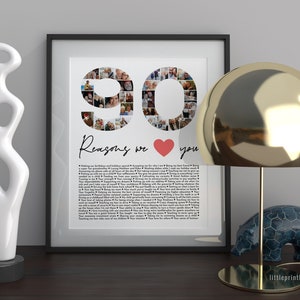90 Reasons We Love You Custom Photo Collage Why I Love You - Etsy