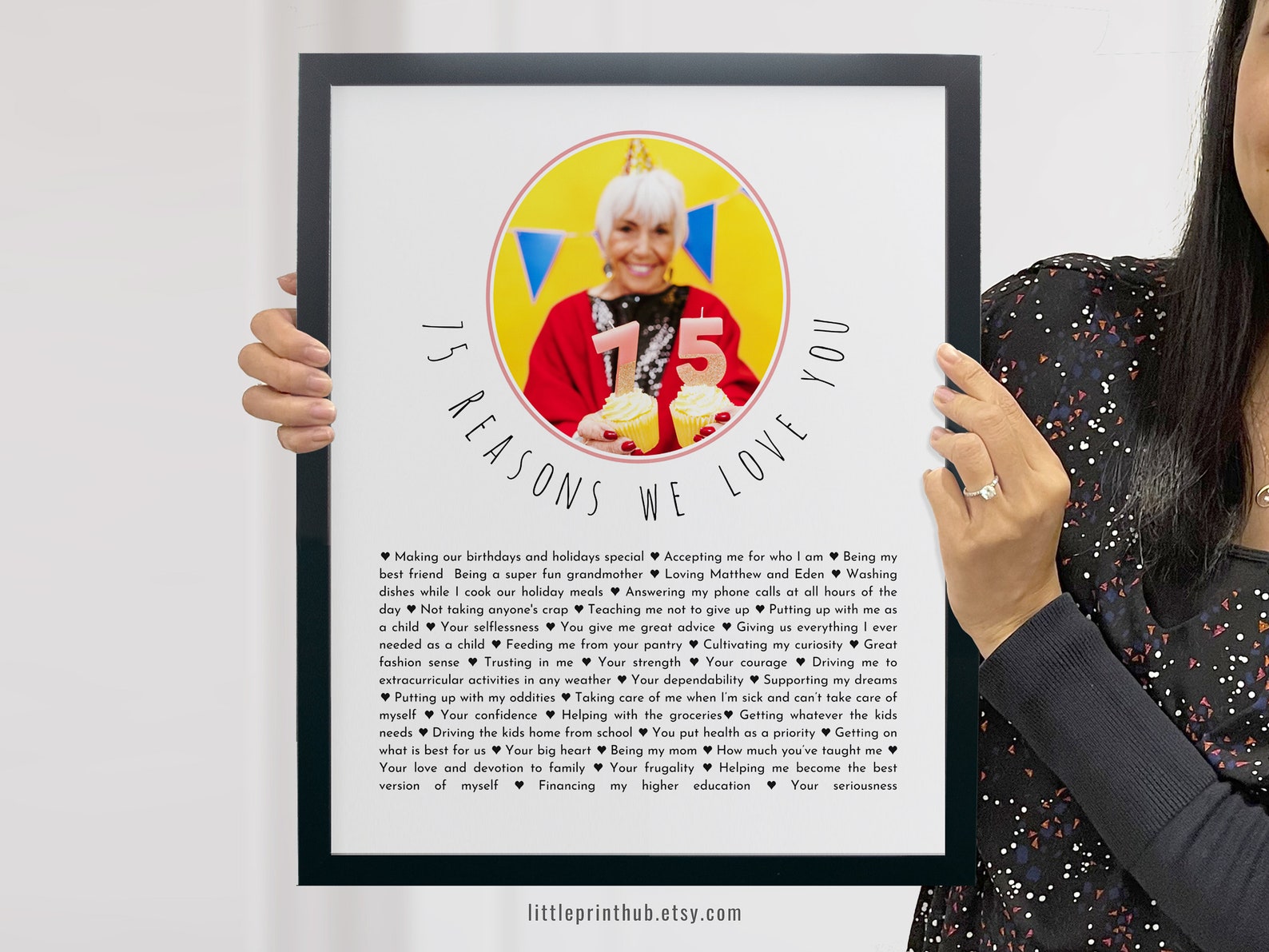 Fully Editable Template 75 Reasons We Love You Custom Photo - Etsy