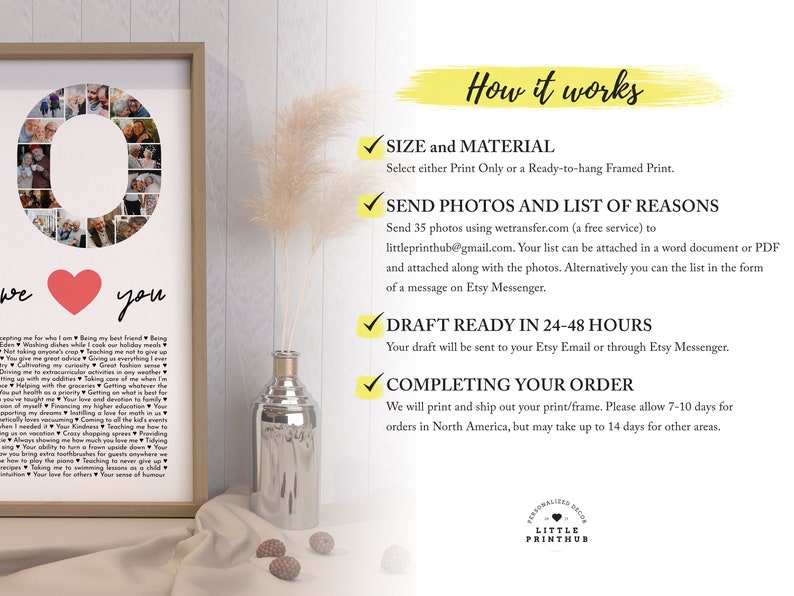 90 Reasons We Love You Custom Photo Collage Why I Love You - Etsy