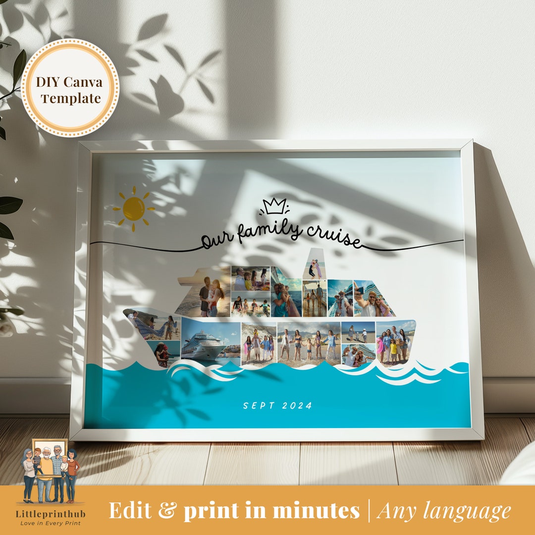 Travel Memory Gift Custom Poster, Family Vacation Print for Mom, Trip ...