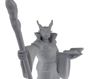 Dragonborn Wizard Miniature - Etsy