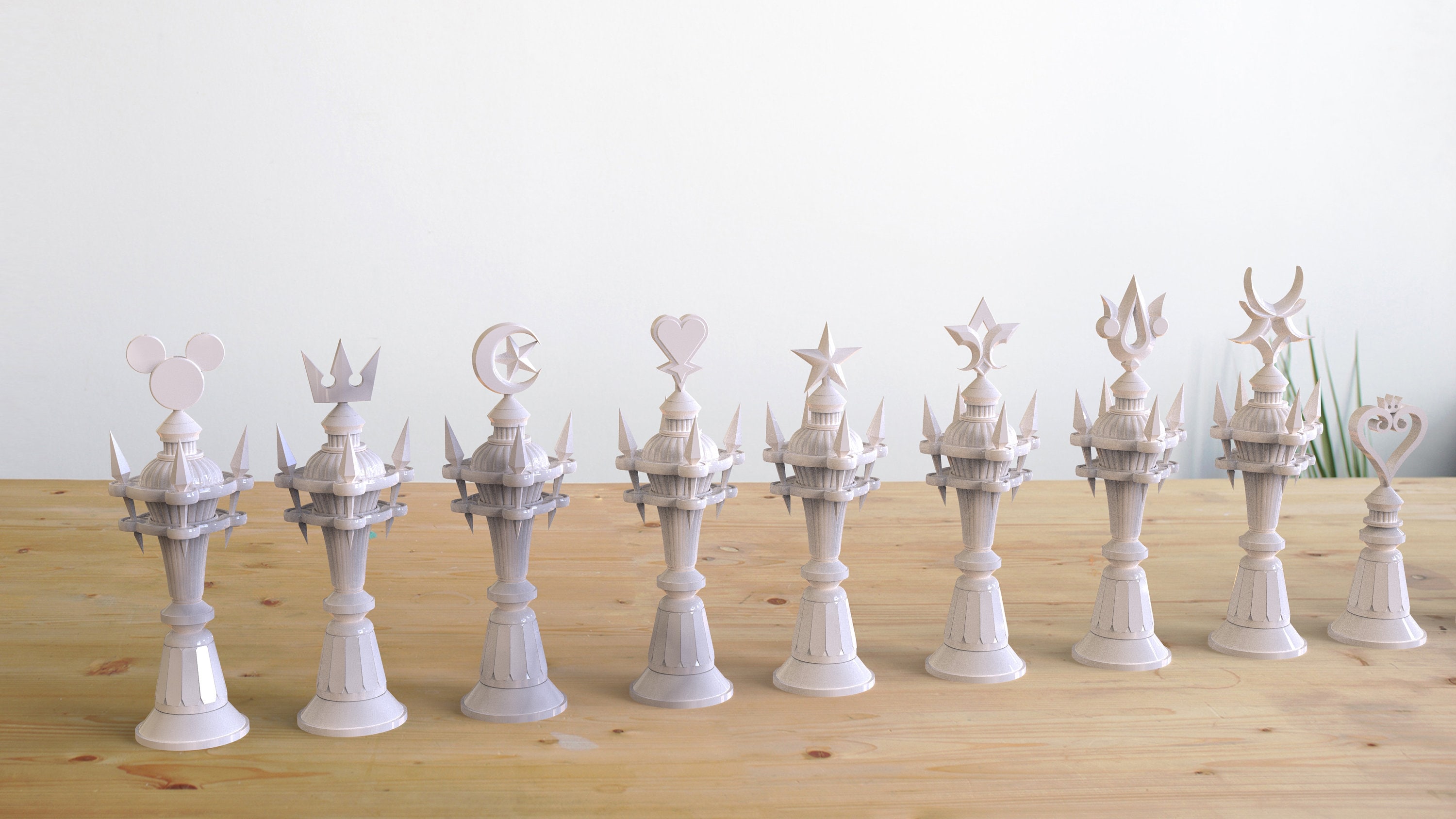 Kingdom Hearts Chess Set Individual Player Piece Etsy