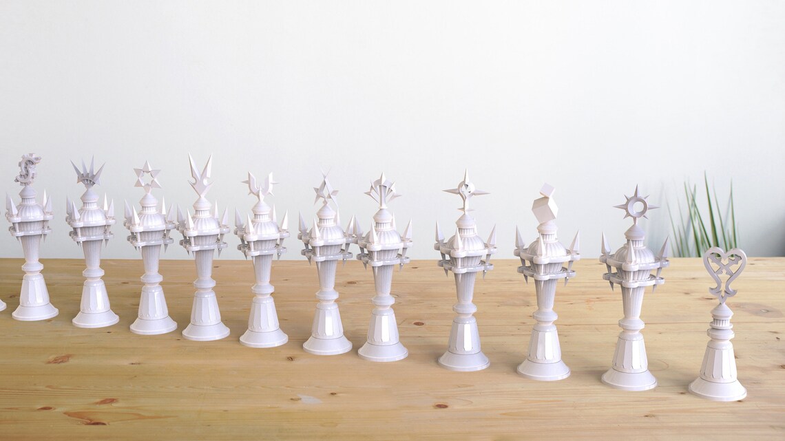 Kingdom Hearts Chess Set Individual Player Piece Etsy