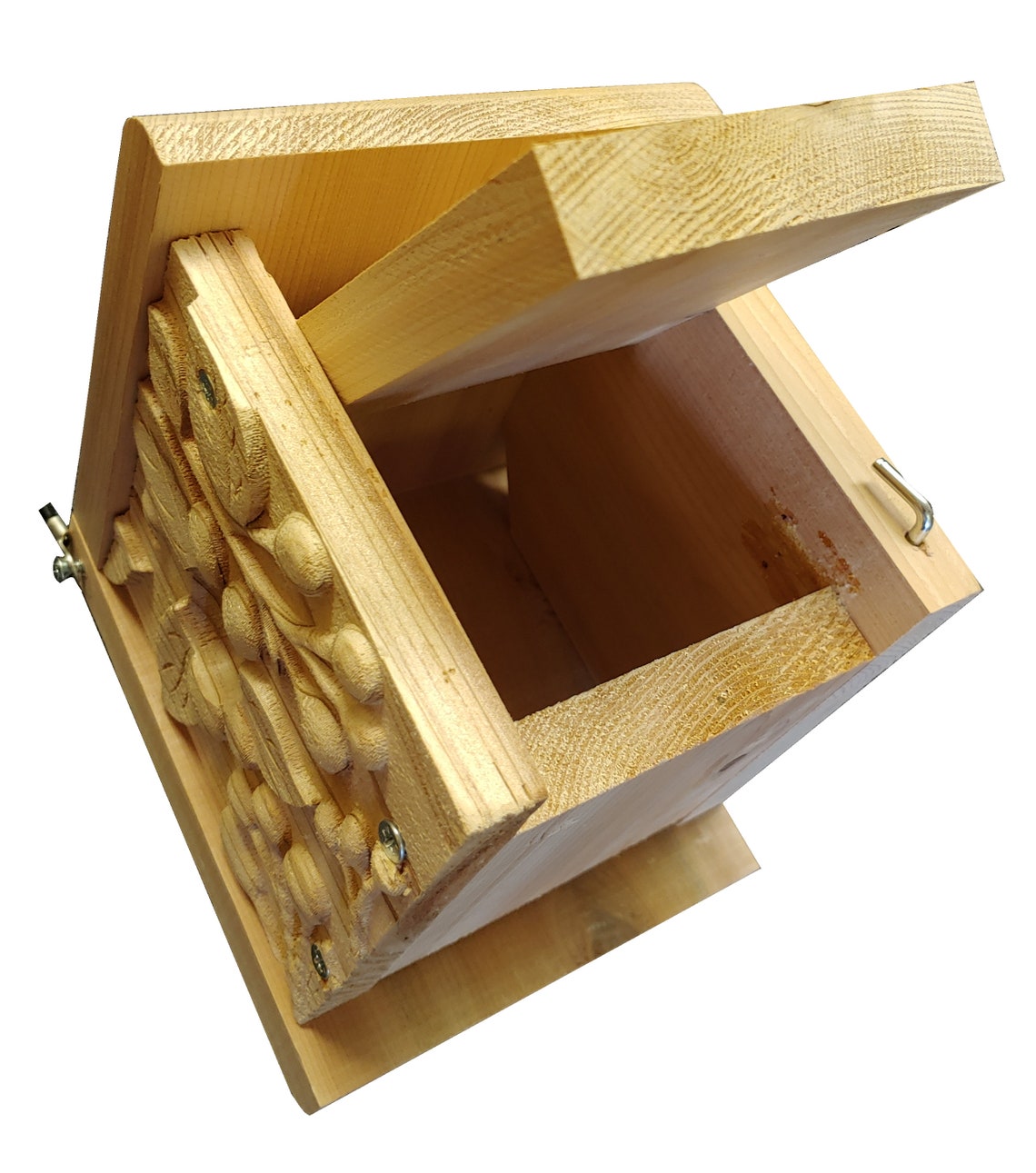 Cedar Wren House With Decorative Acorn Carved Face - Etsy