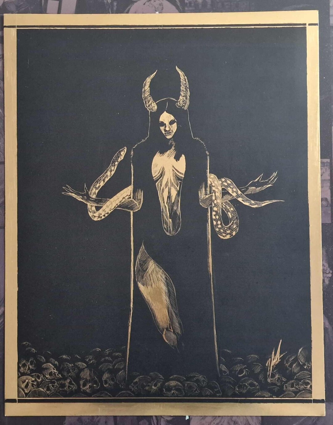 Lilith Original Etching Engraved Art - Etsy