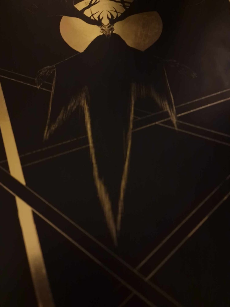 Original Wendigo Etching Alternative Art Horror Decor - Etsy