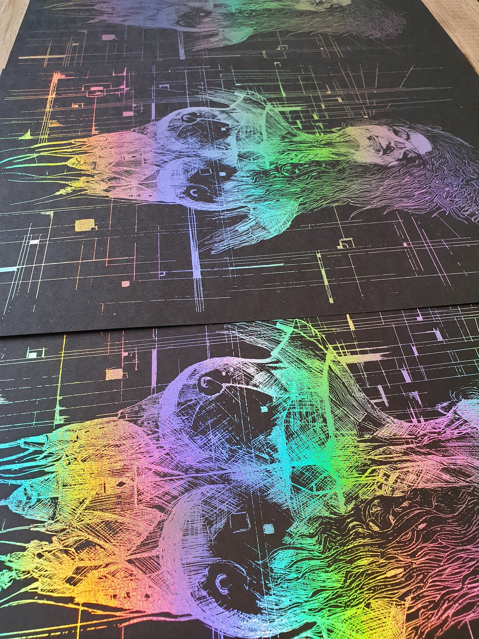 Cyberpunk Art Print Holographic Limited Edition Illustration | Etsy