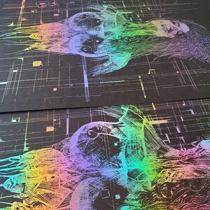 Cyberpunk Art Print, Holographic Limited Edition, Illustration - Etsy UK