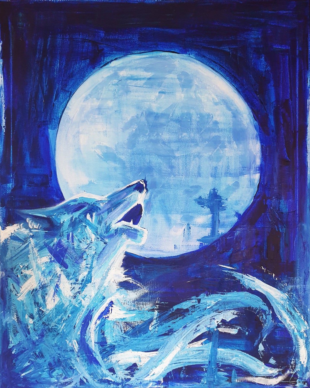 Sea Wolf Original Painting - Etsy