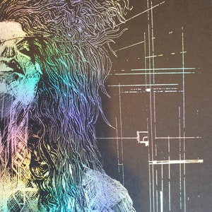 Cyberpunk Art Print Holographic Limited Edition Illustration - Etsy UK