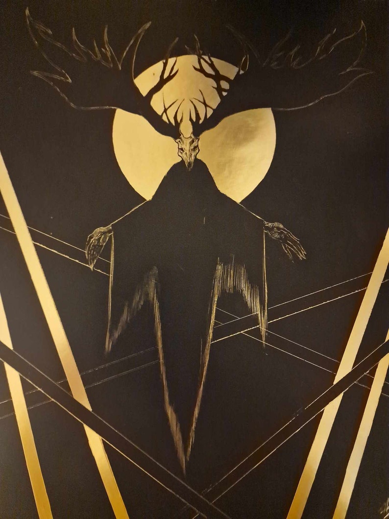 Original Wendigo Etching Alternative Art Horror Decor - Etsy