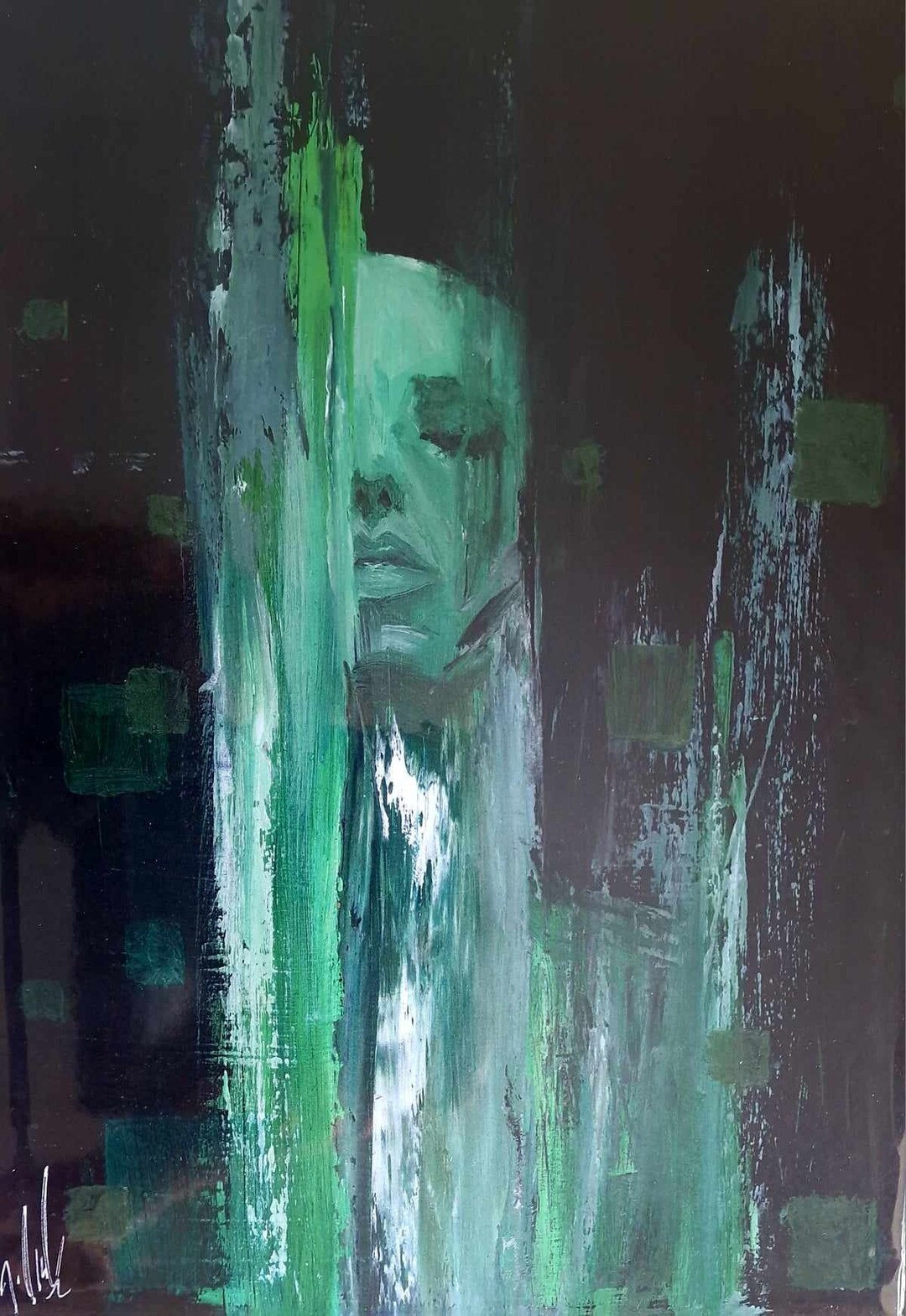 Abstract Crying Woman Print - Etsy