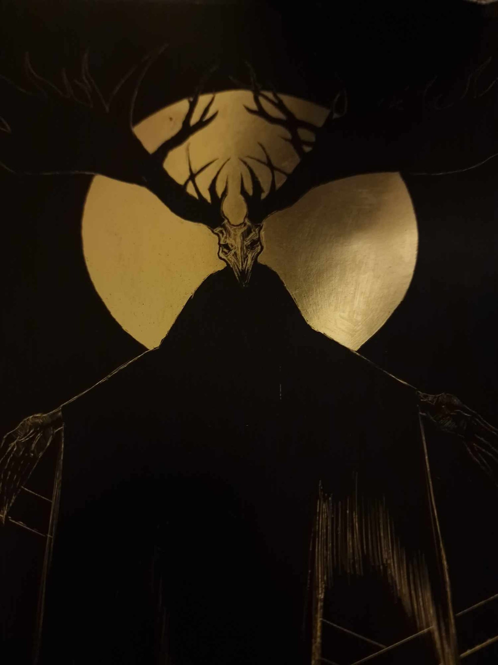 Original Wendigo Etching Alternative Art Horror Decor - Etsy