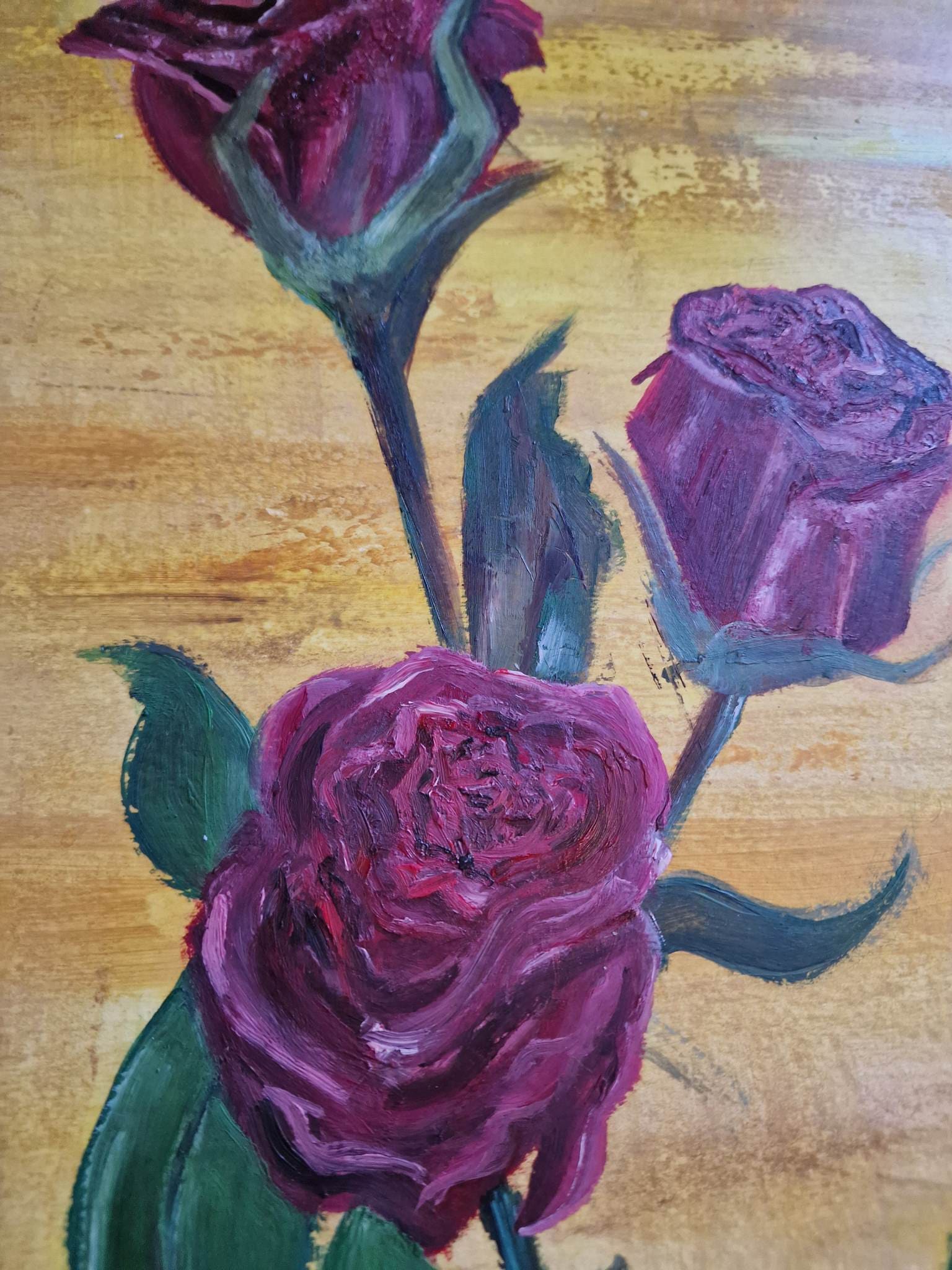 Original Roses Oil Painting - Etsy