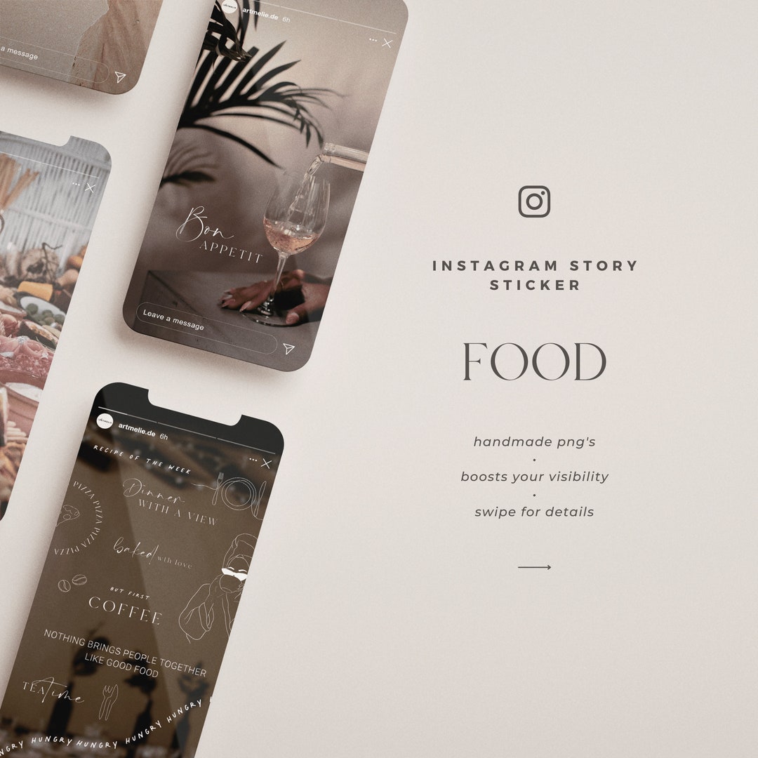 100+ Food/drinks Instagram Story Stickers: Quotes Lettering Digital ...