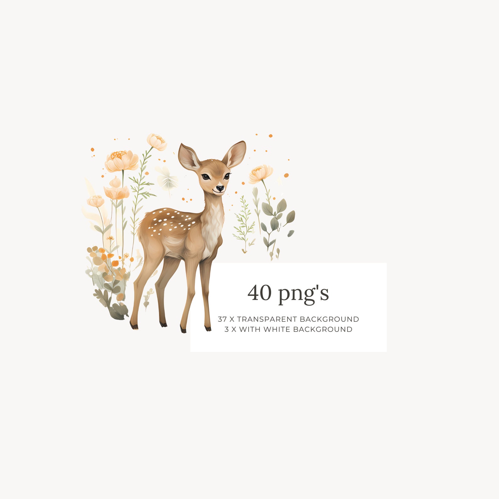 40 Woodland Animals Watercolor Clipart: Forest Animals Clip Art ...