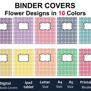 Binder Cover Printable Editable, Multi Color Binder Insert, Teacher ...