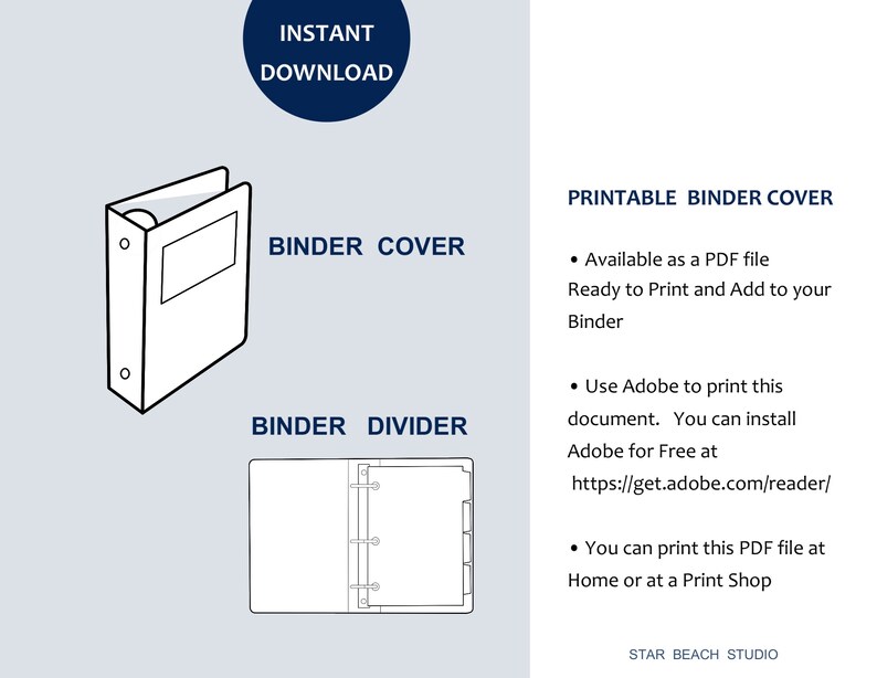 Binder Cover Printable Multicolor Digital Notebook Covers - Etsy