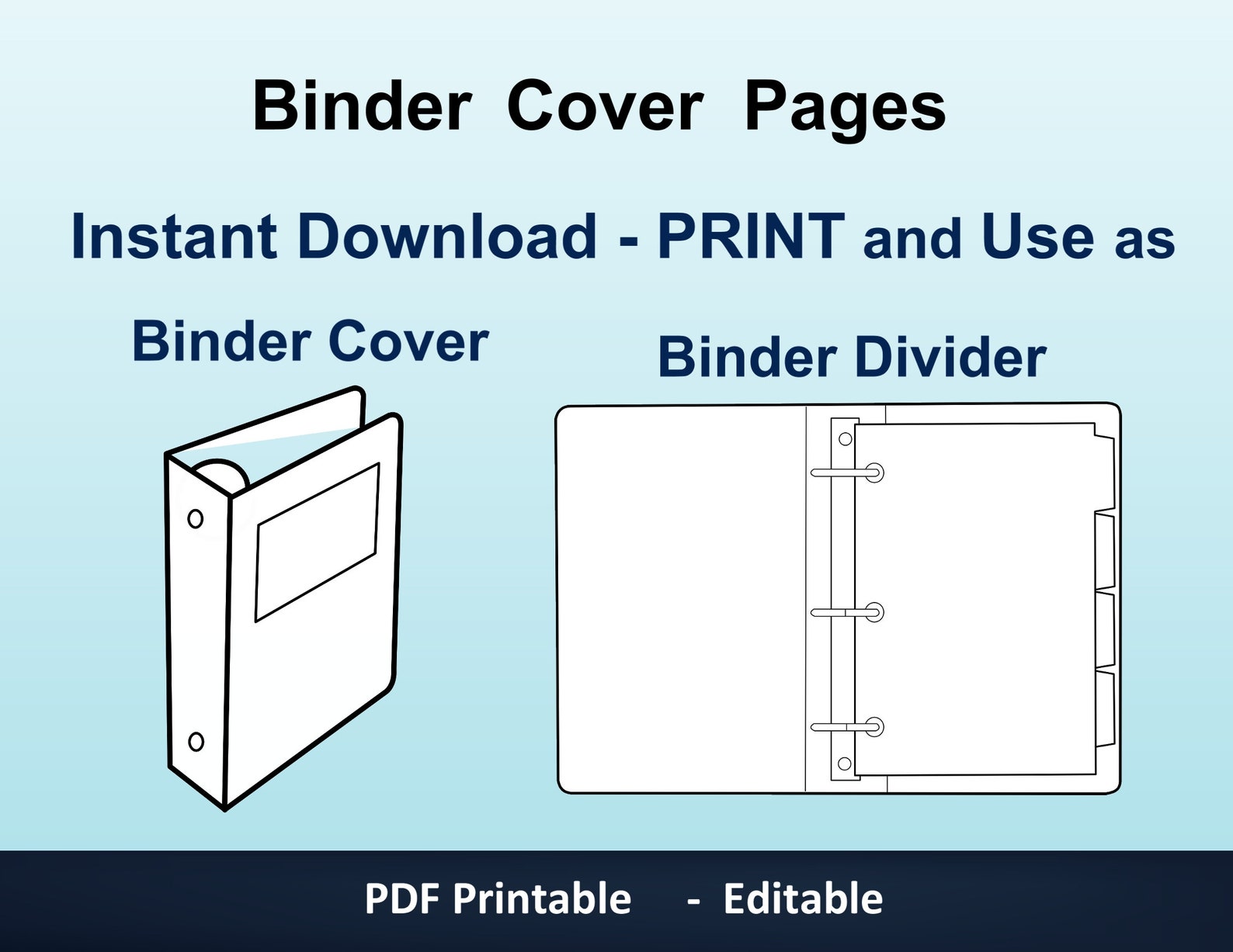 Digital Notebook Cover Binder Cover Printable Multi Color - Etsy