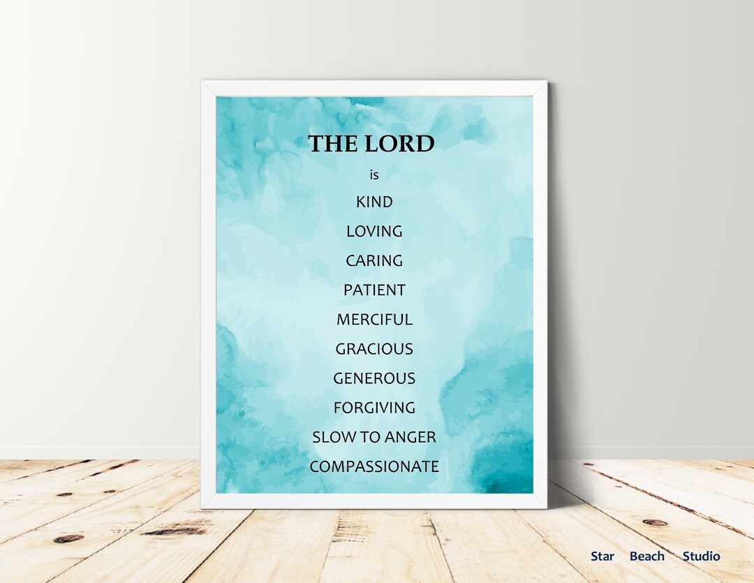 Psalm 103 the Lord is Kind and Merciful Bible Verse Scripture - Etsy