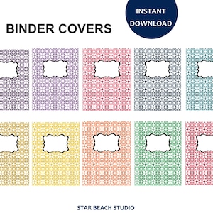 Binder Cover Printable Editable, Multi Color Binder Insert, Teacher ...