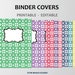 Binder Cover Printable Editable, Multi Color Binder Insert, Teacher ...